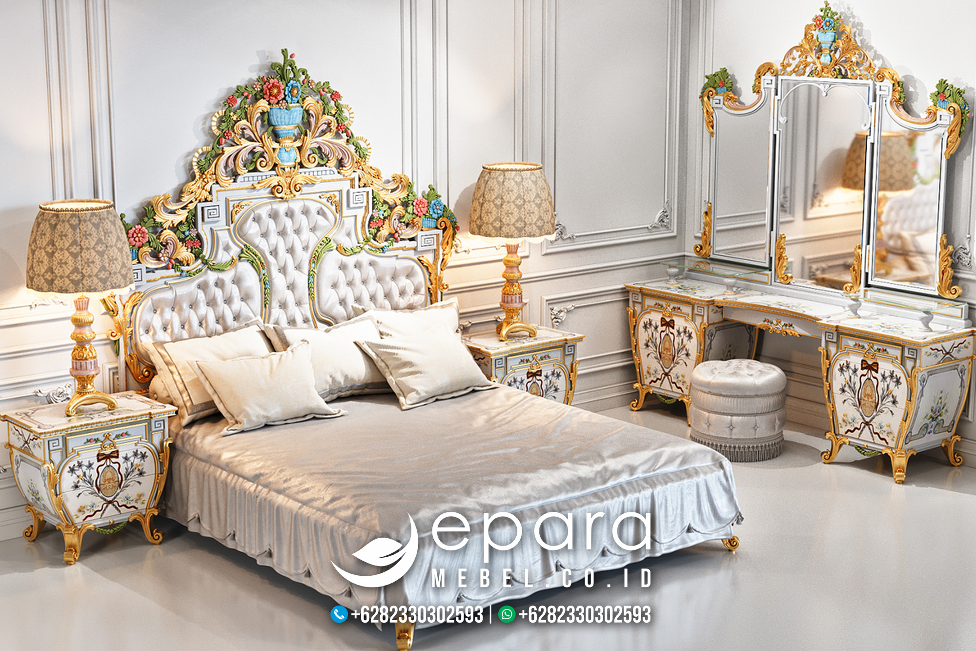 Kamar Set Mewah Klasik Kombinasi Modern Terbaru JM-1056 - Jepara Mebel