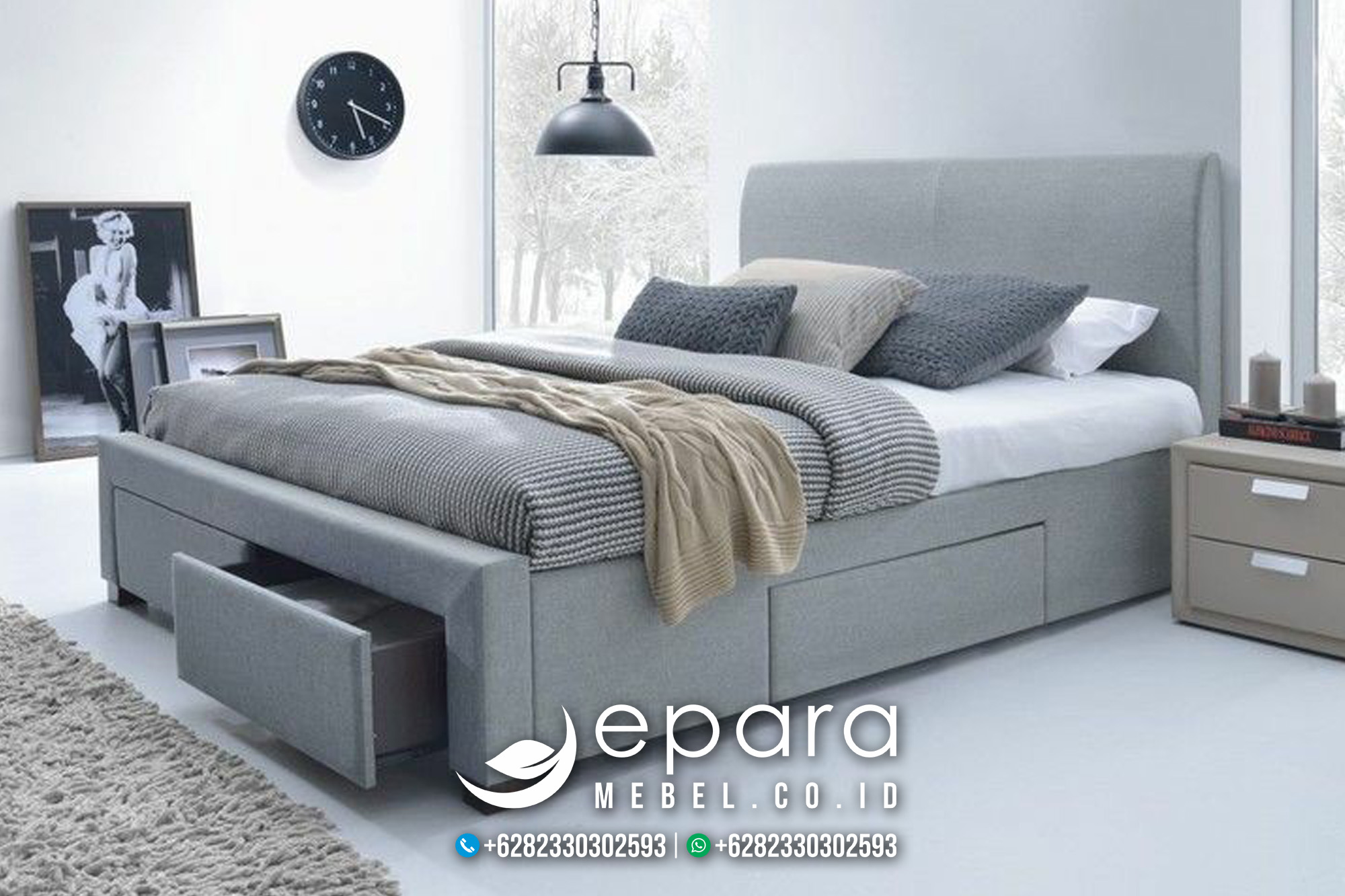 Bed Set Modern New Style Minimalis Elegan JM-1249 - Jepara Mebel