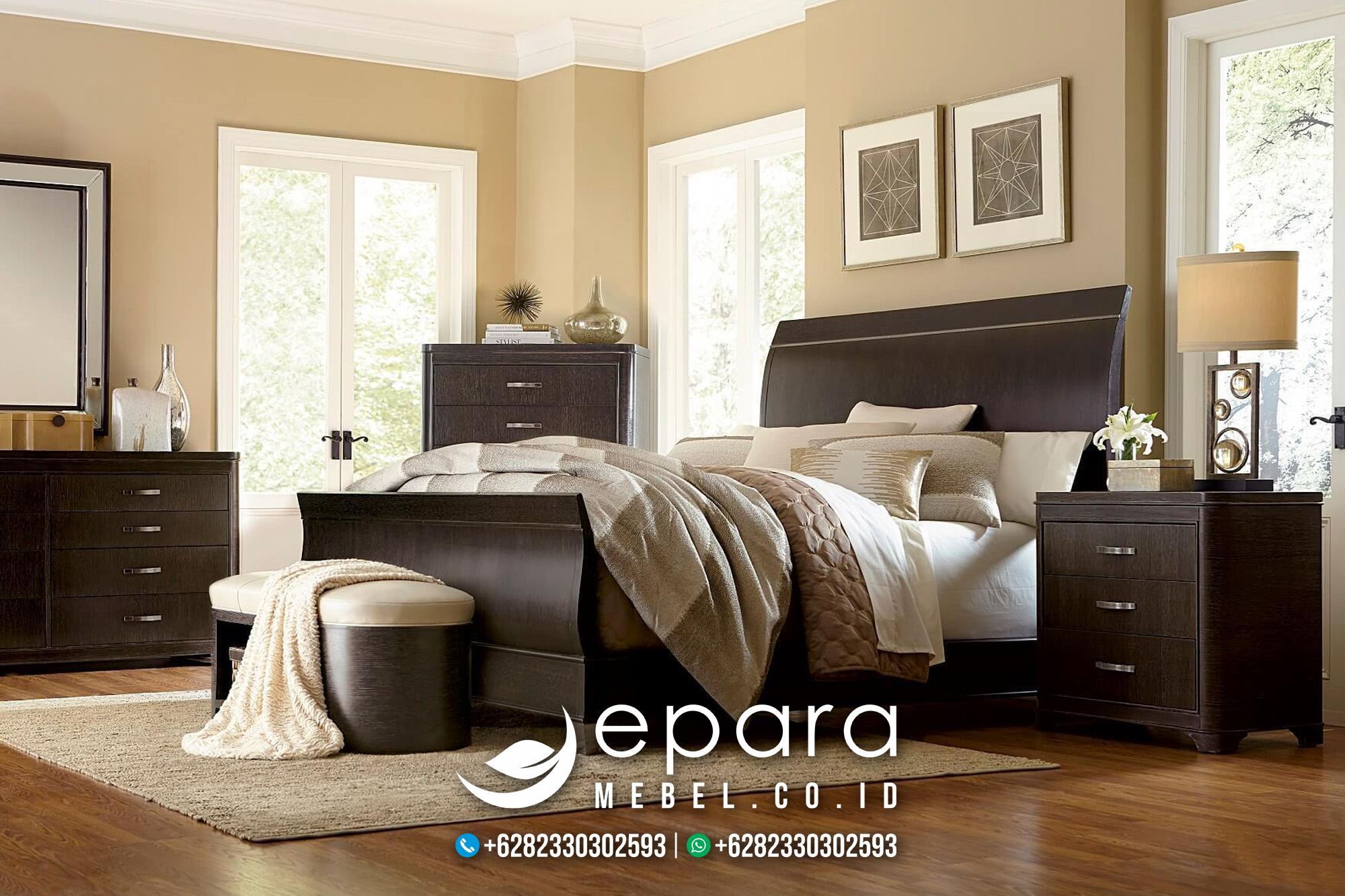 Model Tempat Tidur Modern Minimalis Jati Jepara JM-1324 | Jepara Mebel