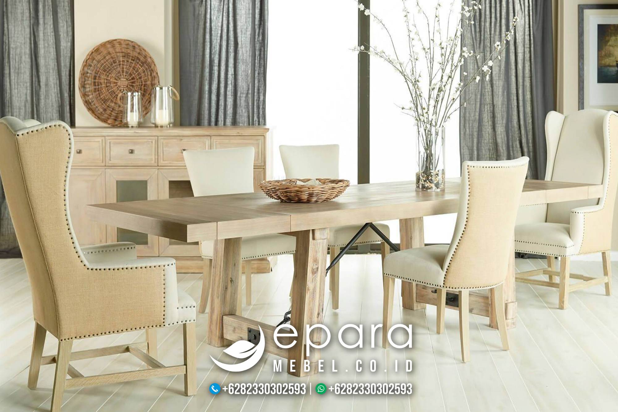 Model Baru Meja Makan Kayu Jati Minimalis JM-1801 - Jepara Mebel