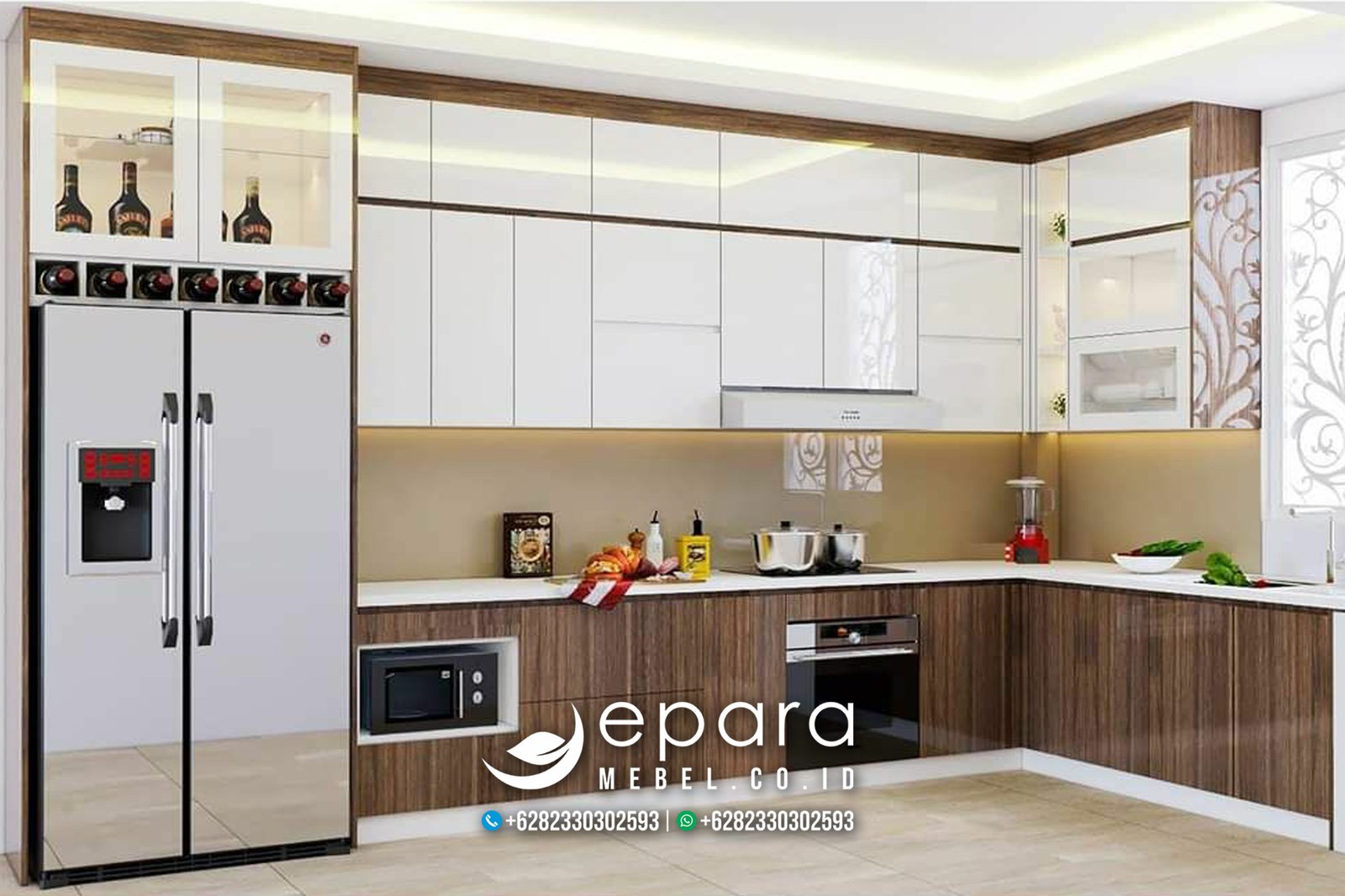 Desain Lemari Dapur Modern Minimalis Mewah JM-2597