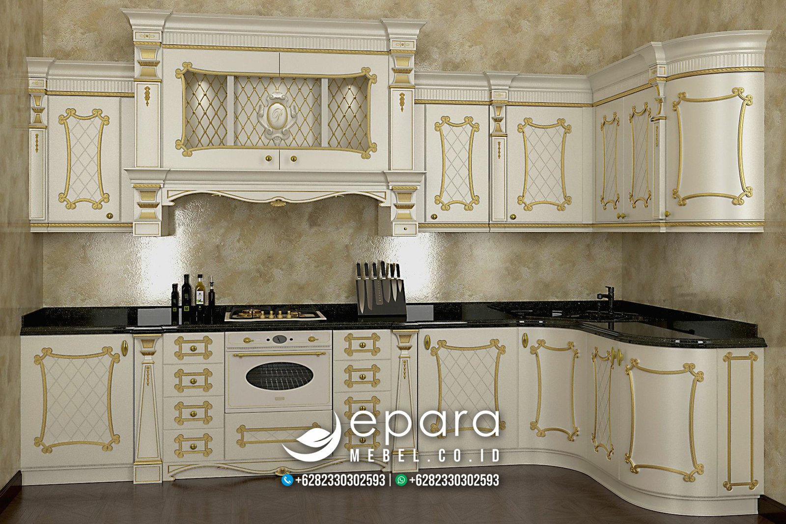 Jual Lemari Dapur Kitchen Set Klasik Duco Mewah JM-3094 Jual Lemari Dapur Kitchen Set Klasik Duco Mewah JM-3094