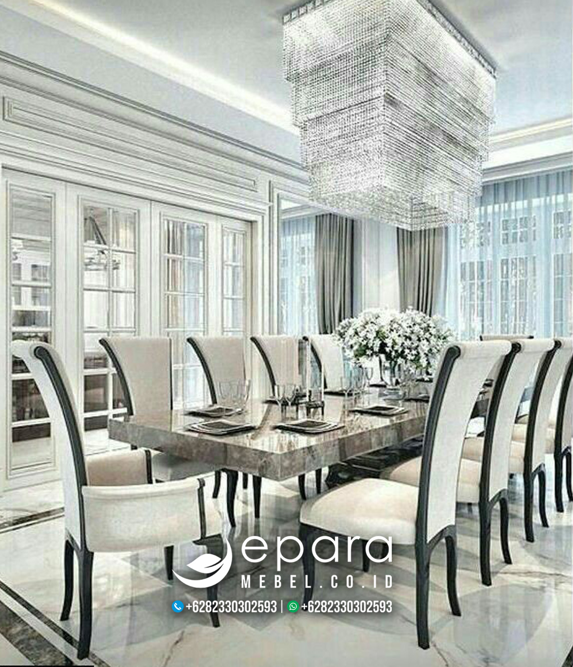 Design Meja Makan Mewah Minimalis Modern JM-3005