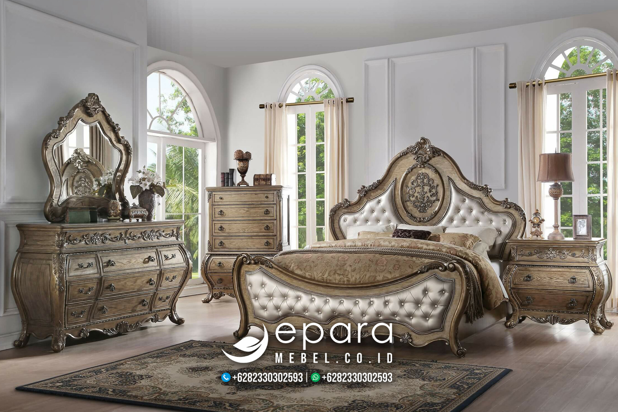 New Bedroom Set Vintage Classic Design Model JM-3436 - Jepara Mebel