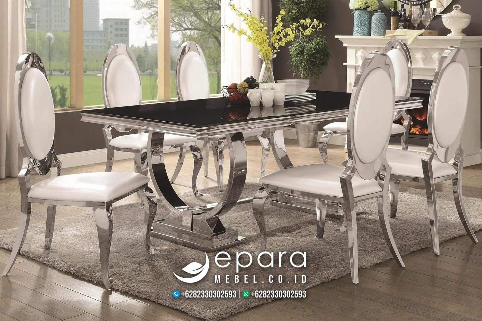 Desain Set Meja Makan Model Mewah Minimalis JM-3530