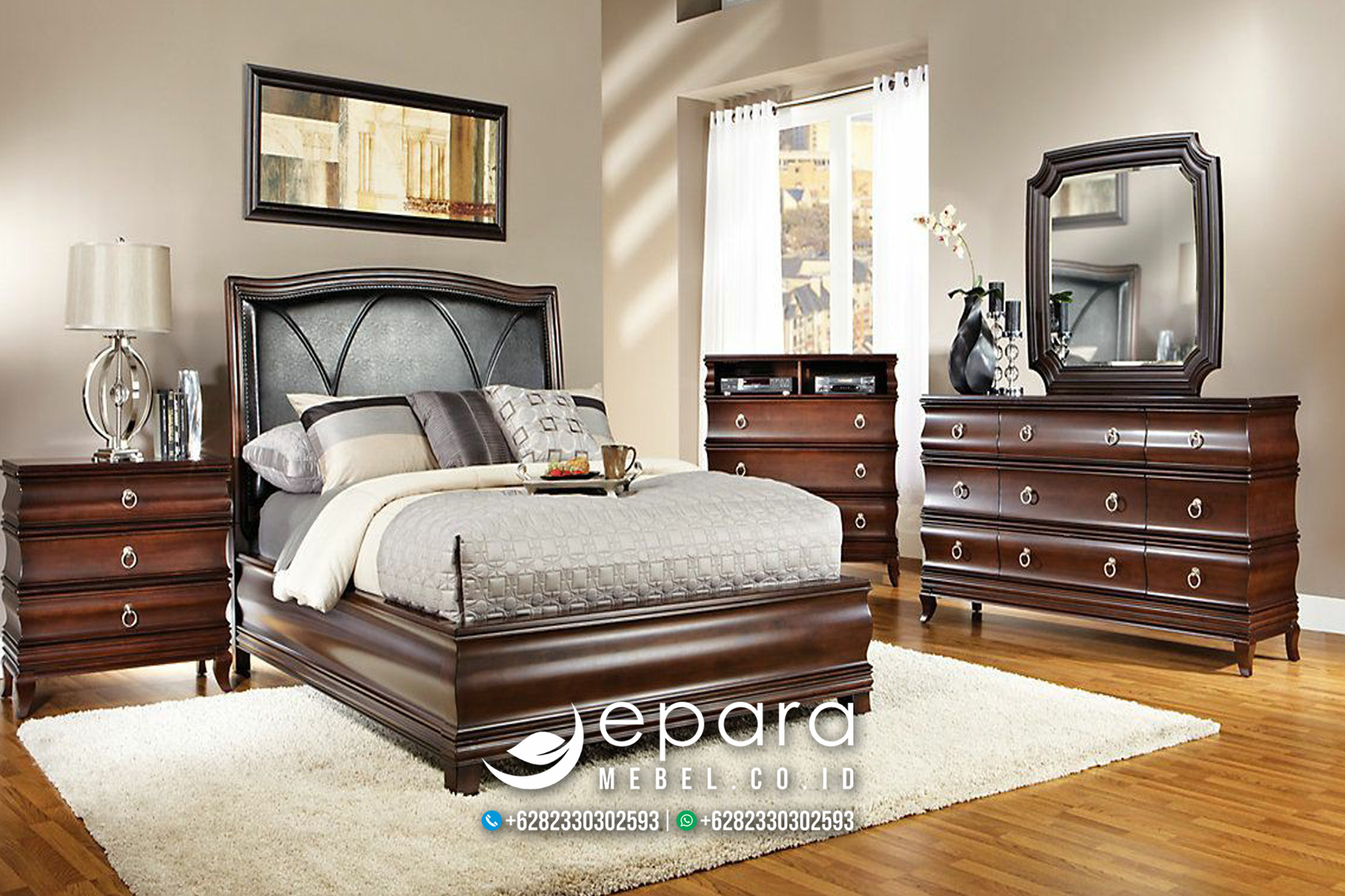 Model Tempat Tidur Kayu Jati Minimalis Jepara JM-3502 - Jepara Mebel