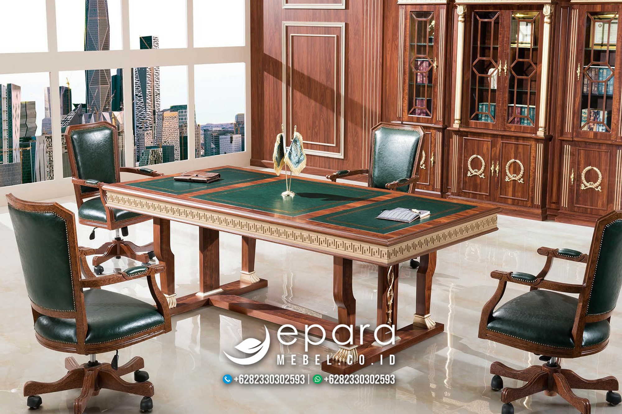Model Meja Kerja Desain Mewah Modern JM-3821 - Jepara Mebel